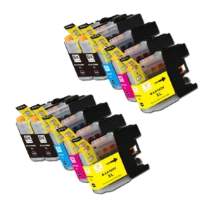 Compatible Brother LC103 10-Set High-Yield Ink Cartridges: 4 Black & 2 ...